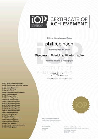 Diploma_in_Wedding_Photography_Certificate | PDF | Wedding | Personal ...
