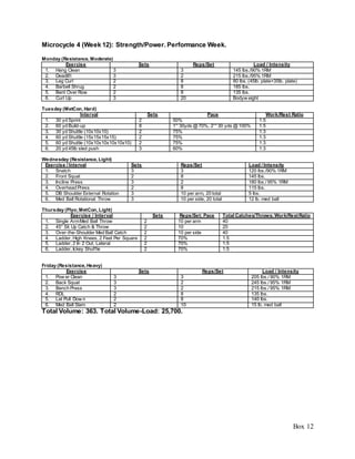 Sample Workout Program | DOCX | Physical Therapy | Wellness