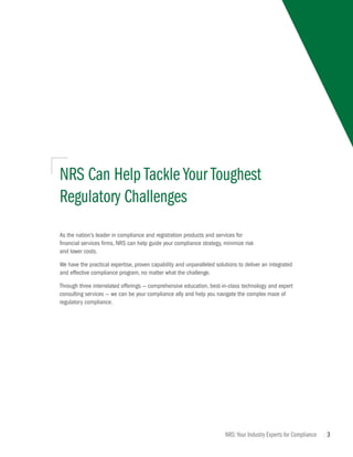 NRS-overview-brochure | PDF | Financial Regulation | Economy