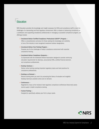 NRS-overview-brochure | PDF | Financial Regulation | Economy