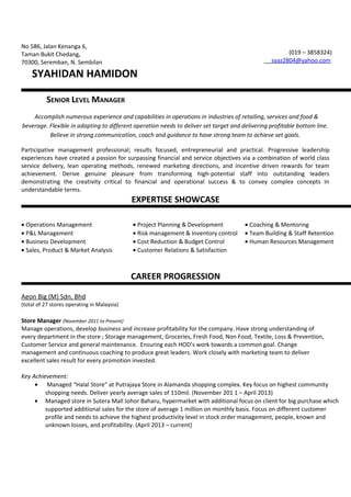 Syahidan's CV | DOC