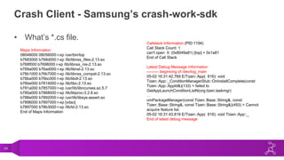 Crash_Report_Mechanism_In_Tizen | PPT