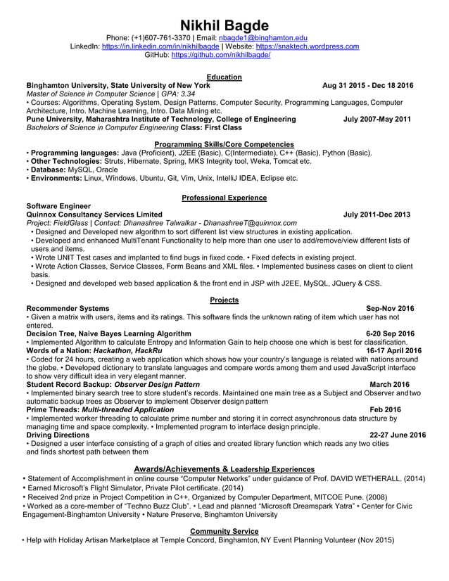Nikhil Bagde Software Engineer | PDF | Programming Languages | Computing