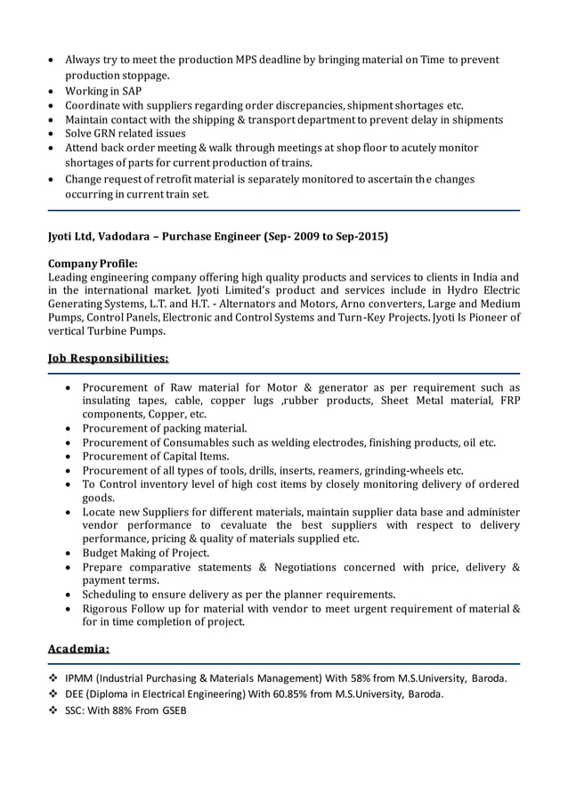 Arti-Purchase Engineer | PDF