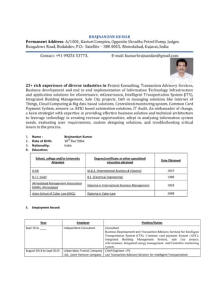 Brajnandan Kumar Profile | PDF