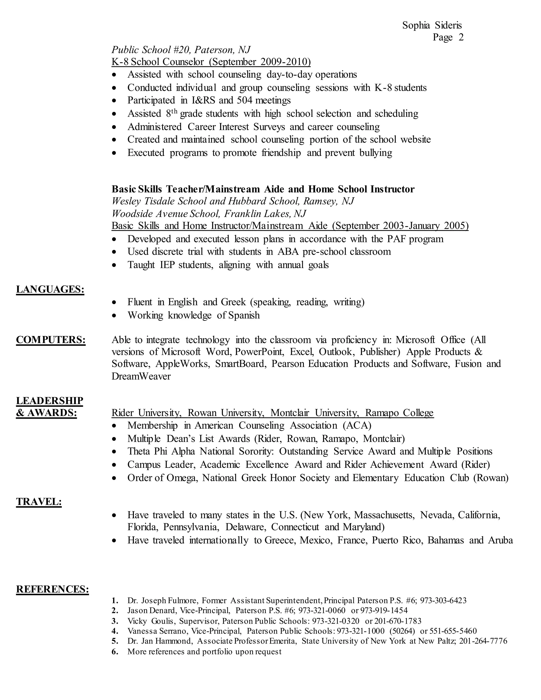 Sophia Resume 2015 (Main) | DOCX