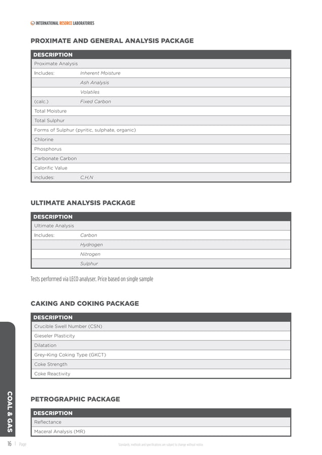 IRL Laboratory Brochure 2015 | PDF | Chemistry | Science