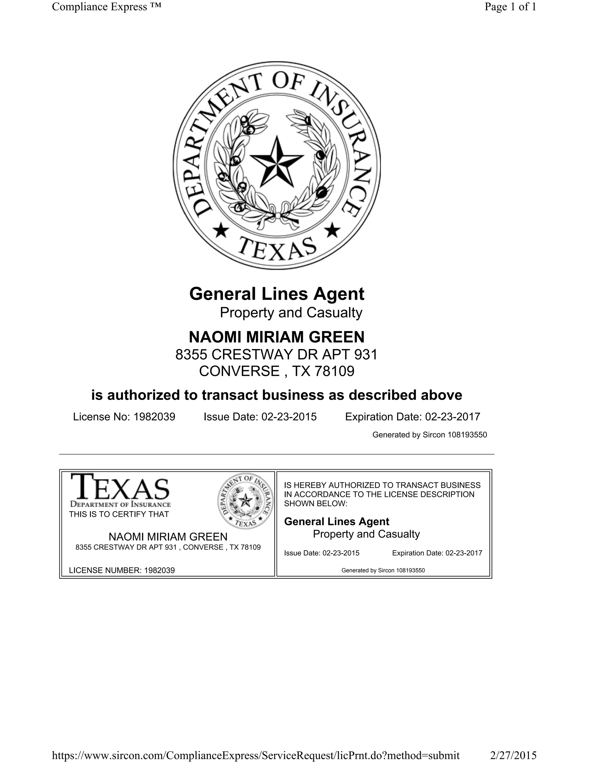 PropertyCasualtyLicense | PDF