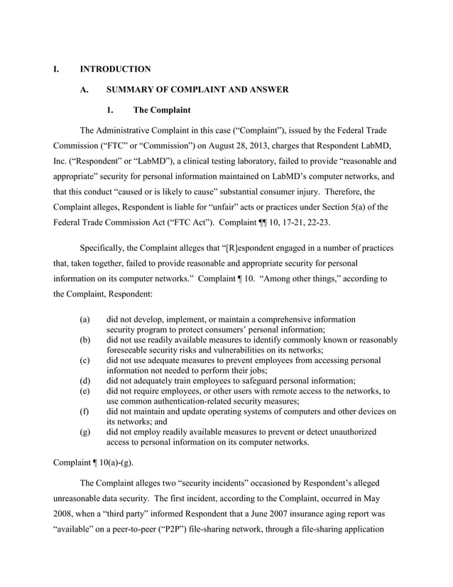 LabMD ALJ Decision | PDF