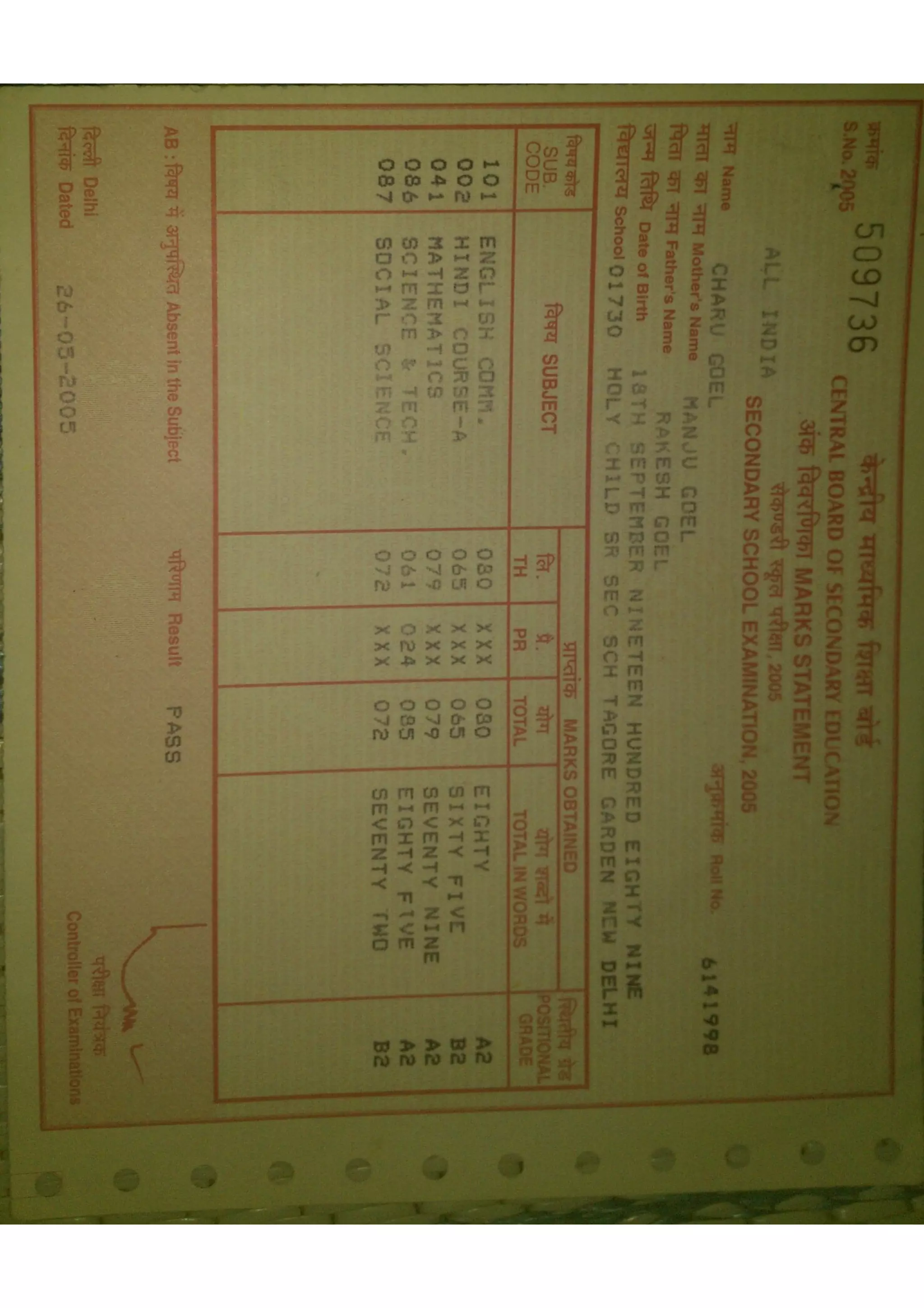 10th marksheet | PDF