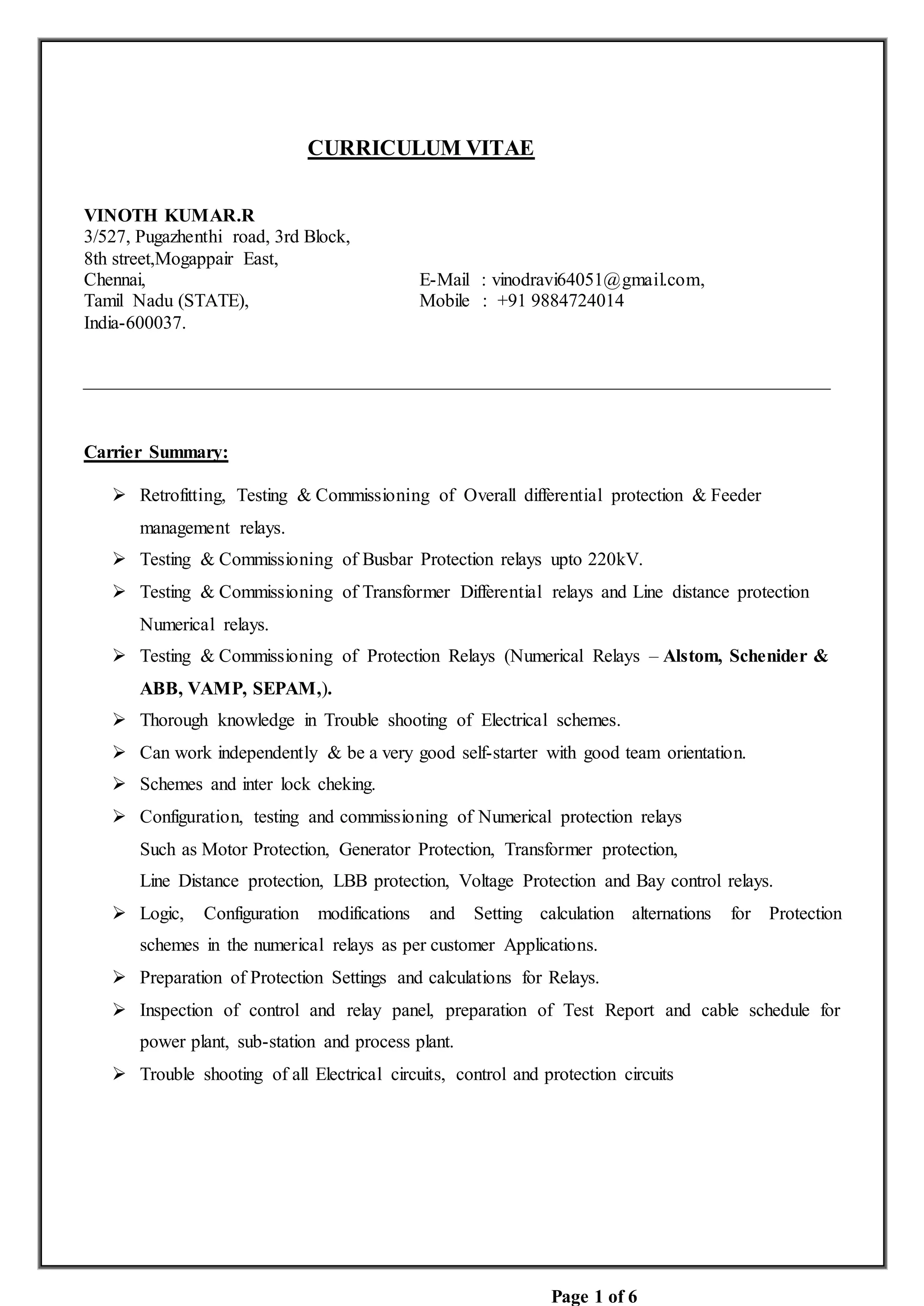 VINOTH RESUME UPDATED | DOCX