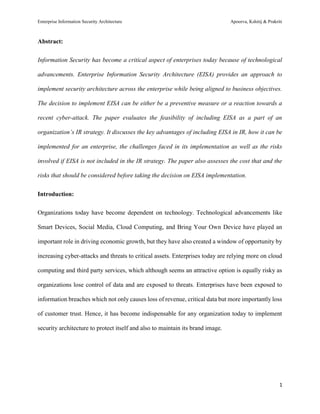 Enterprise Information Security Architecture_Paper_1206 | PDF