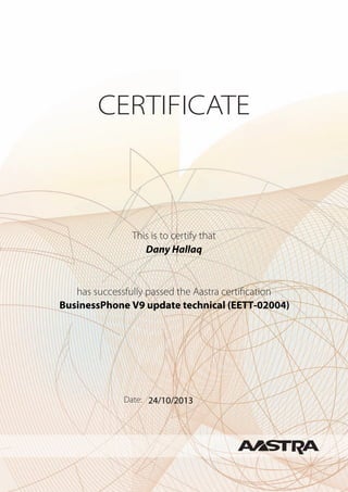 Astra Cert bms | PDF