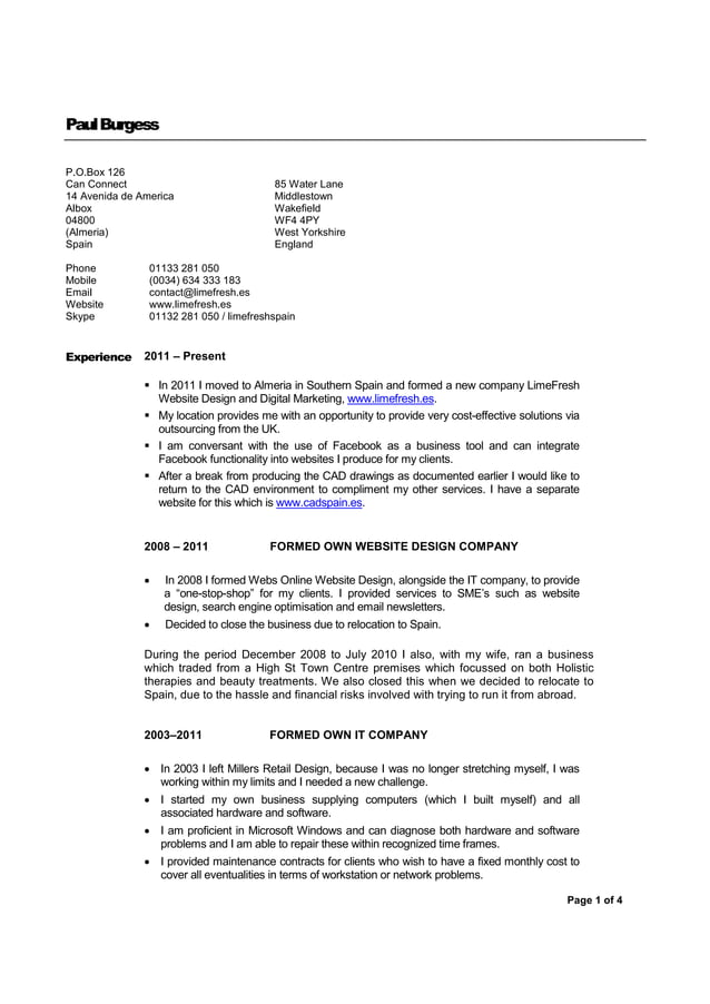 CV - PB - 2015 | PDF