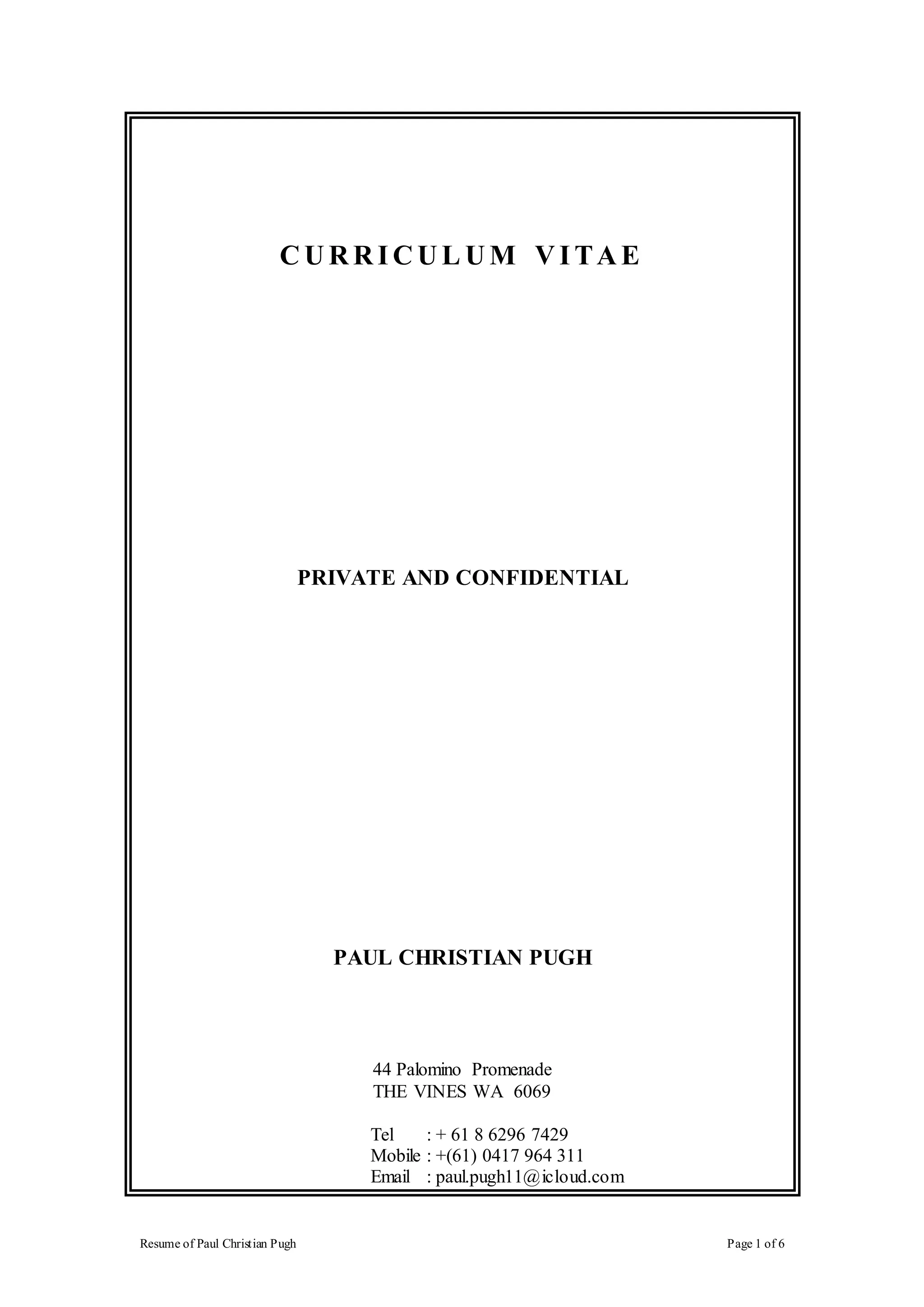 CV - Paul Pugh -December2015 | DOCX