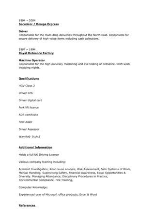 stephen shield CV | PDF