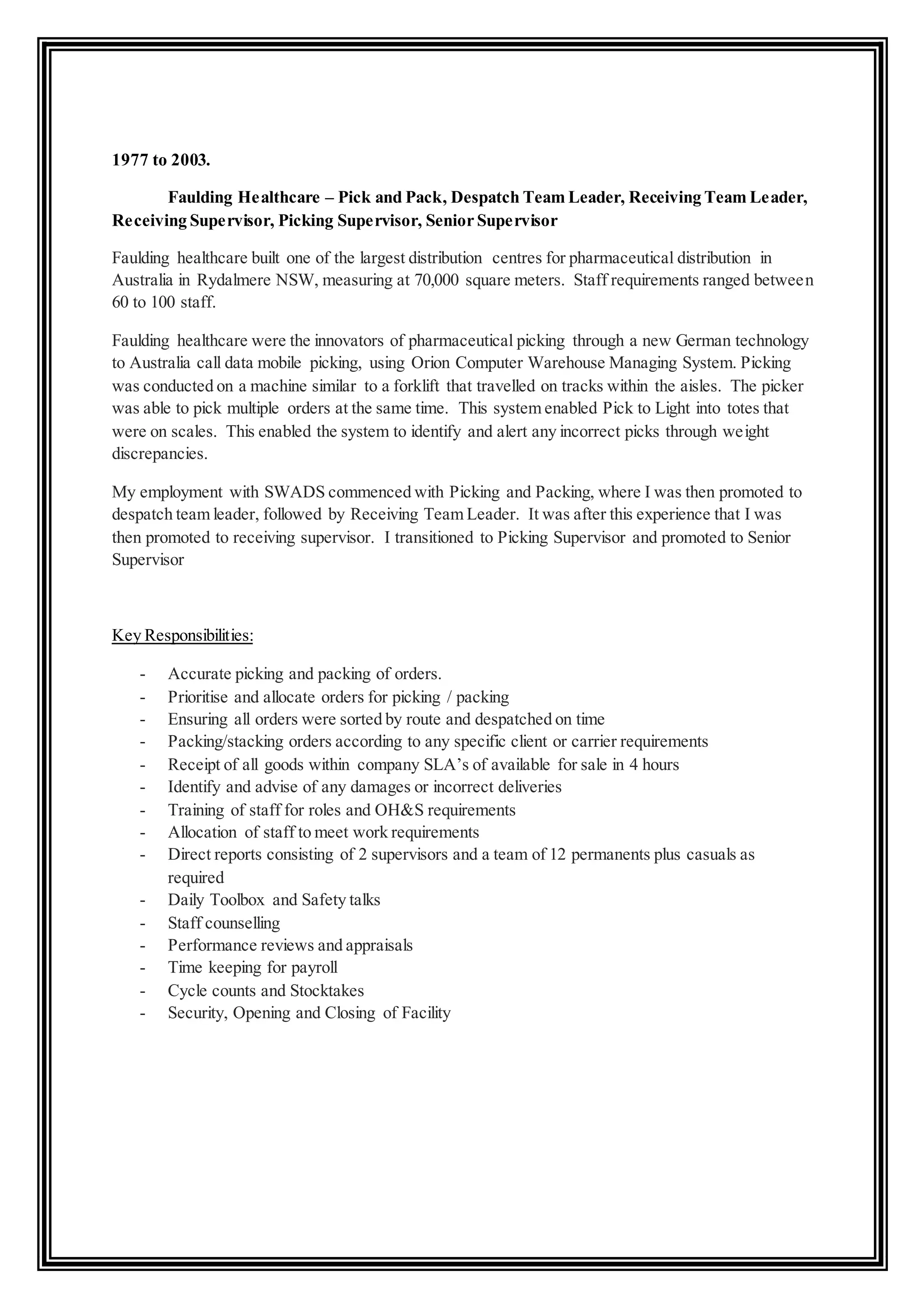 TIM ROLFE Resume complete | PDF