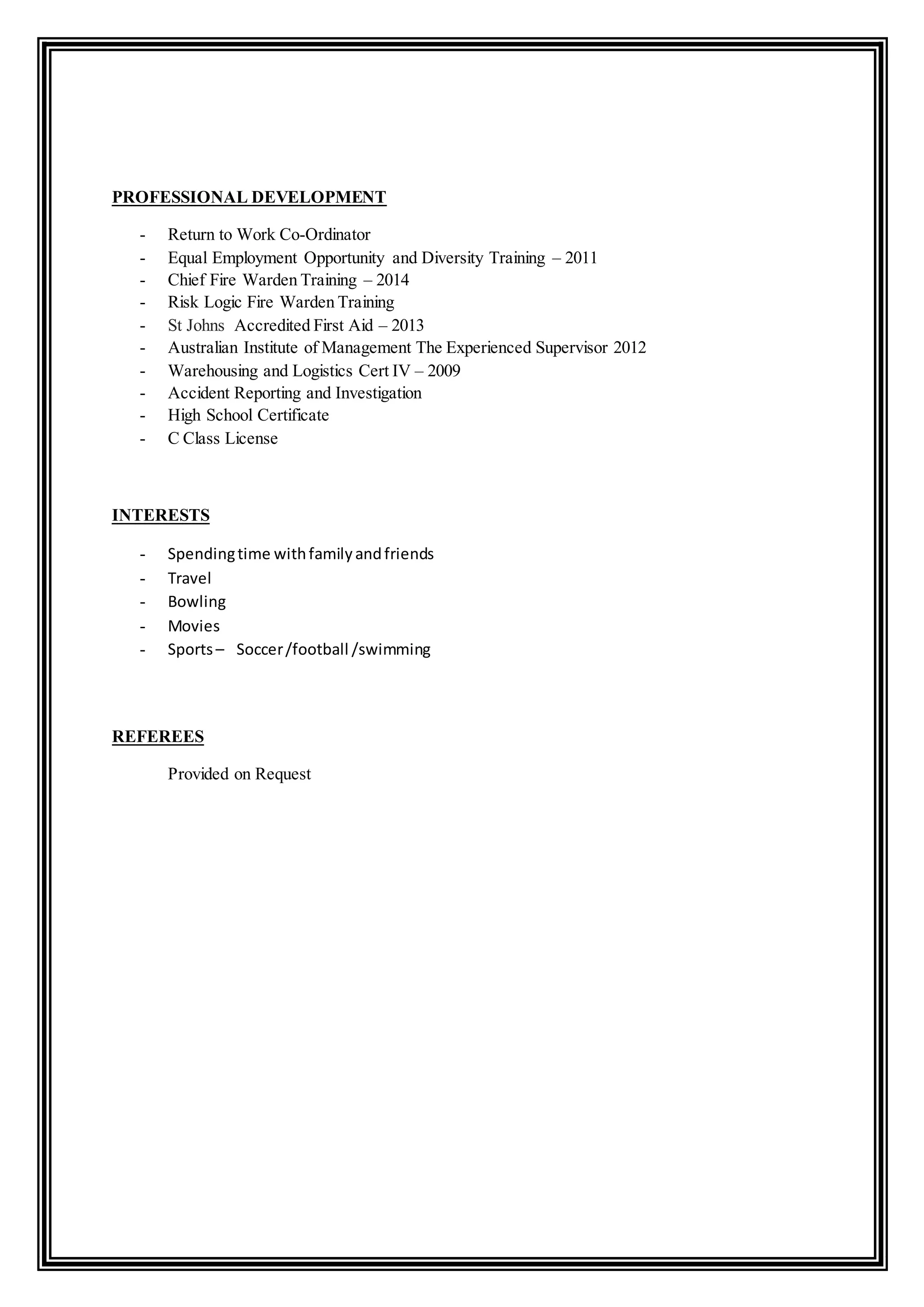 TIM ROLFE Resume complete | PDF