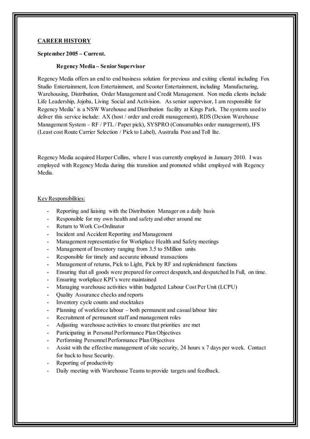 TIM ROLFE Resume complete | PDF