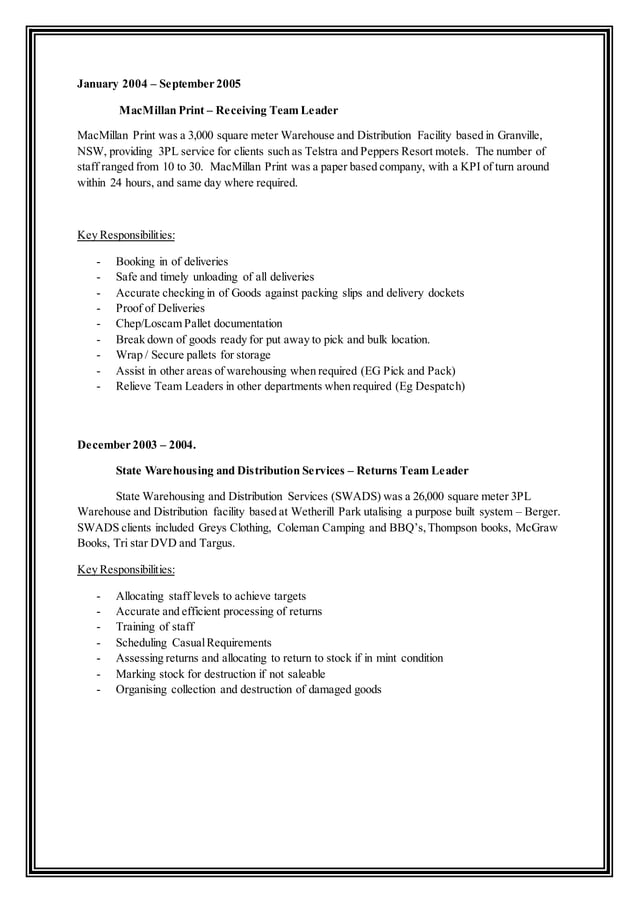 TIM ROLFE Resume complete | PDF