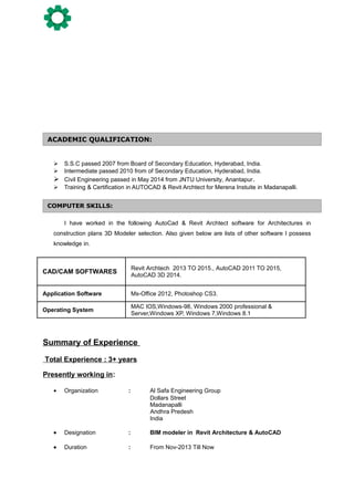 Azimulla resume | DOC | Civil Engineering Industry | Industries