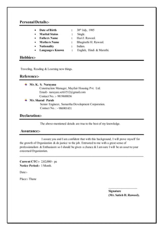 CV-Satish | PDF