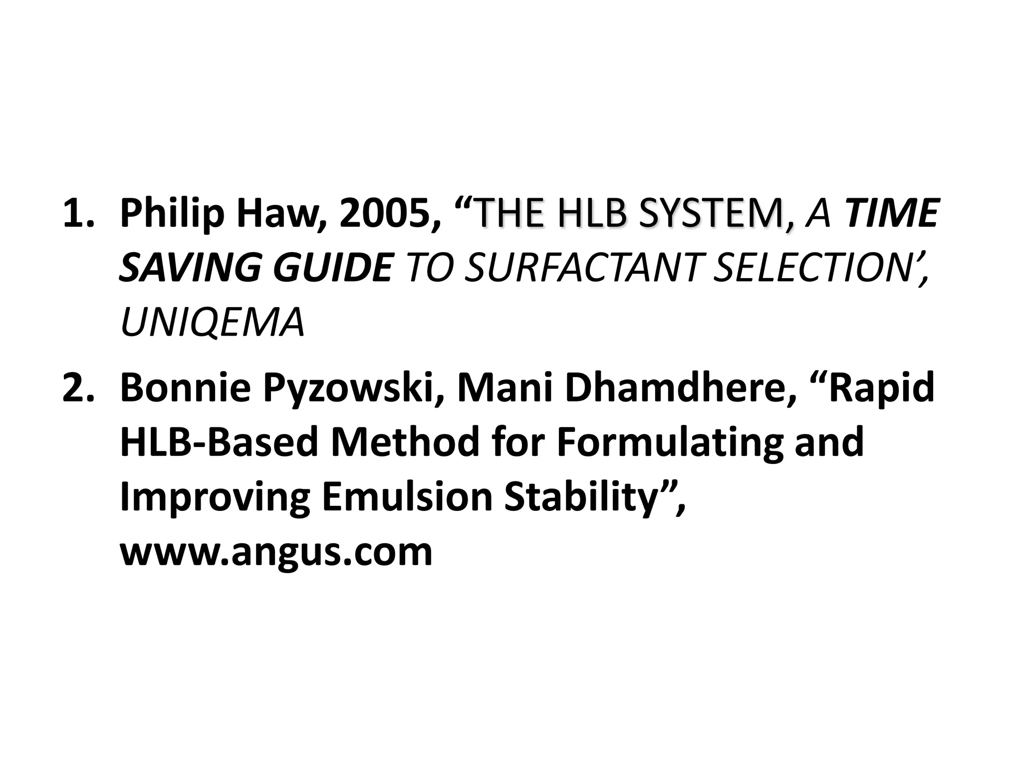 Determining HLB Value | PPTX