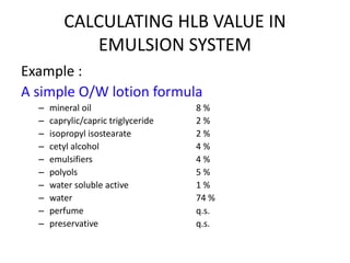 Determining HLB Value | PPTX