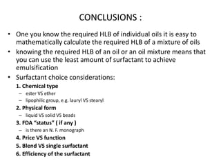 Determining HLB Value | PPTX