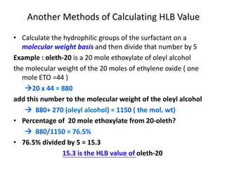 Determining HLB Value | PPTX