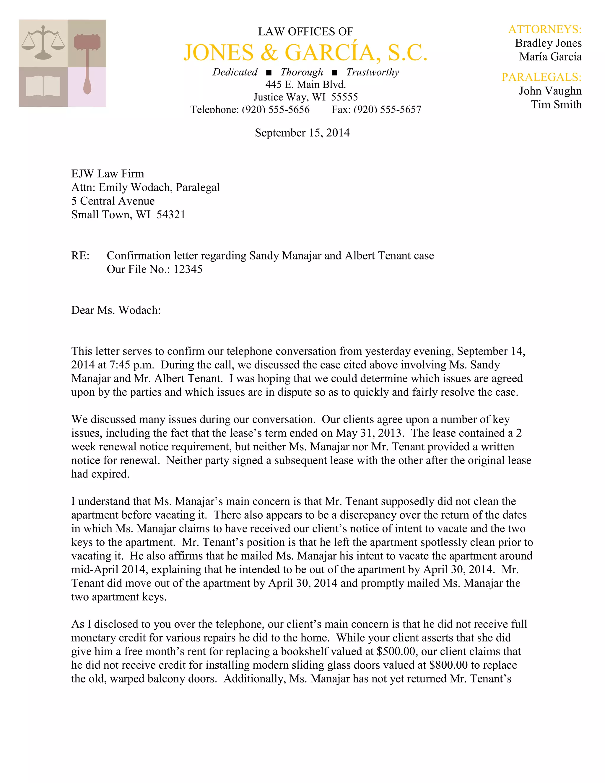 Sample letter of confirmation | PDF