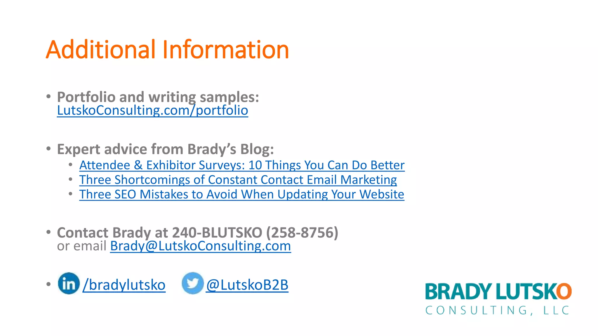 BLC Capabilities - Membership & Conference Marketing | PPT