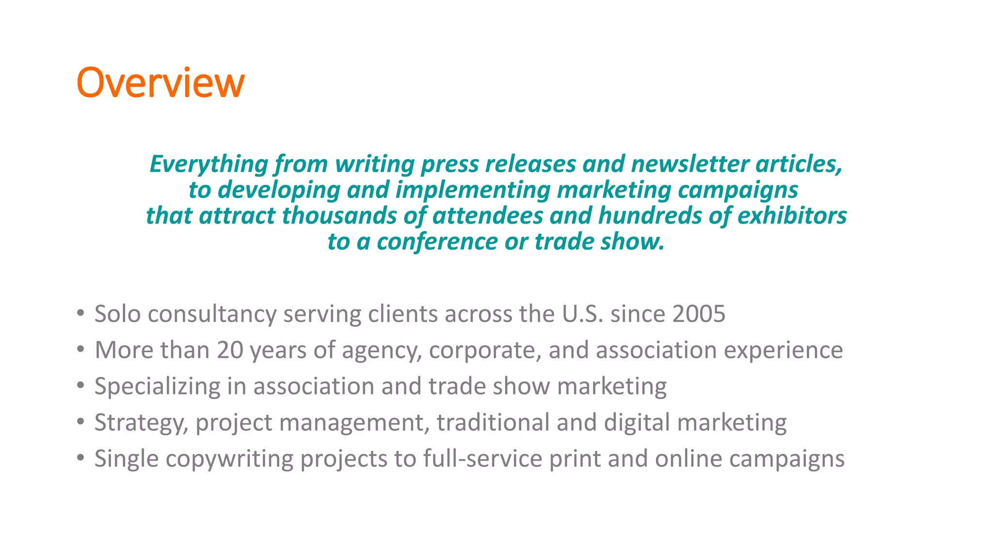 BLC Capabilities - Membership & Conference Marketing | PPT