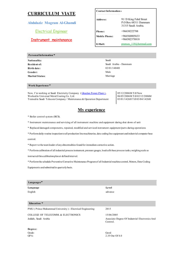 Abdulaziz CV 11 | DOCX