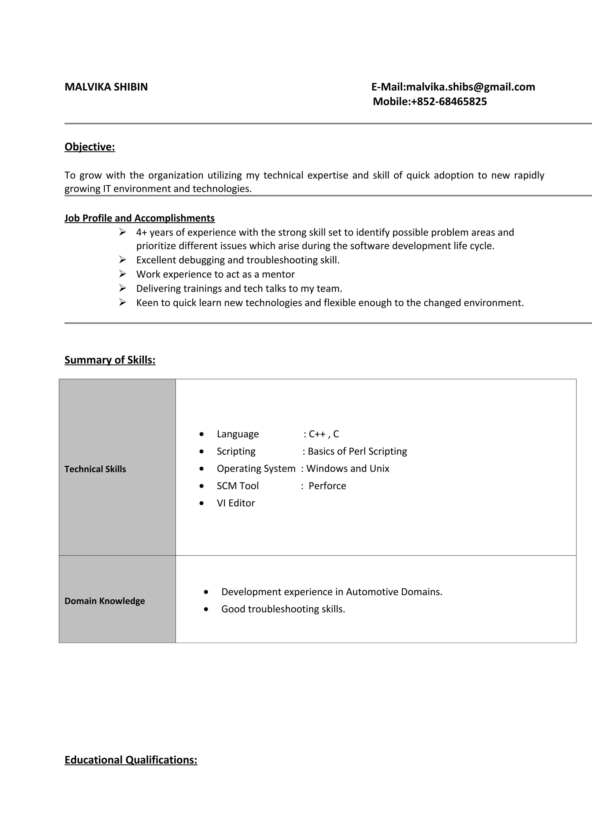 Malvika_resume | DOC