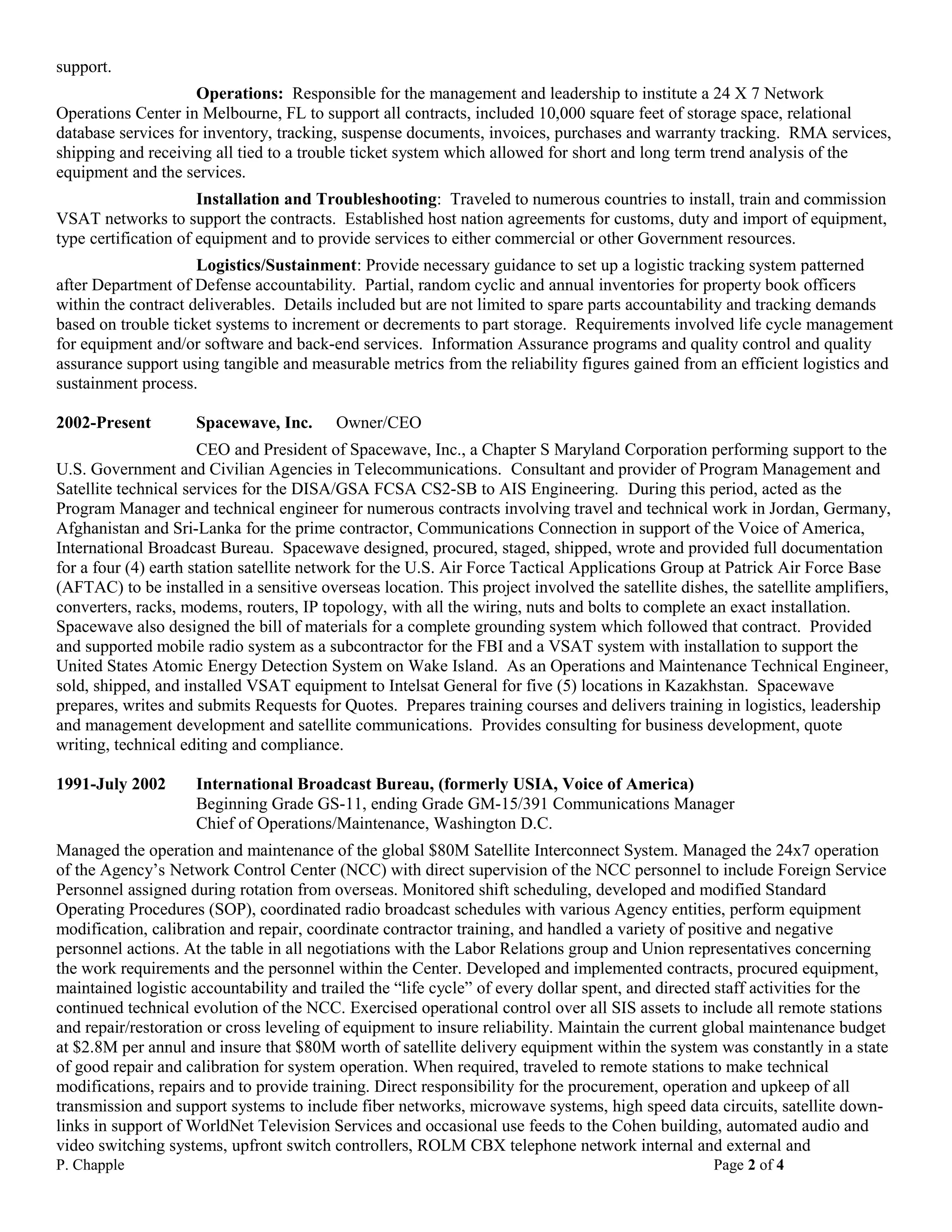 PChapple resume 3-7-2016 | DOC