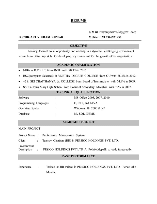 vikram resume | PDF