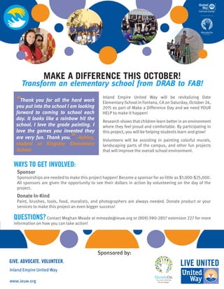 2015 MADD sponsor flyer | PDF | Design | Fine Art