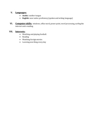 abdelhamed osama CV | DOCX | Business | Business and Finance