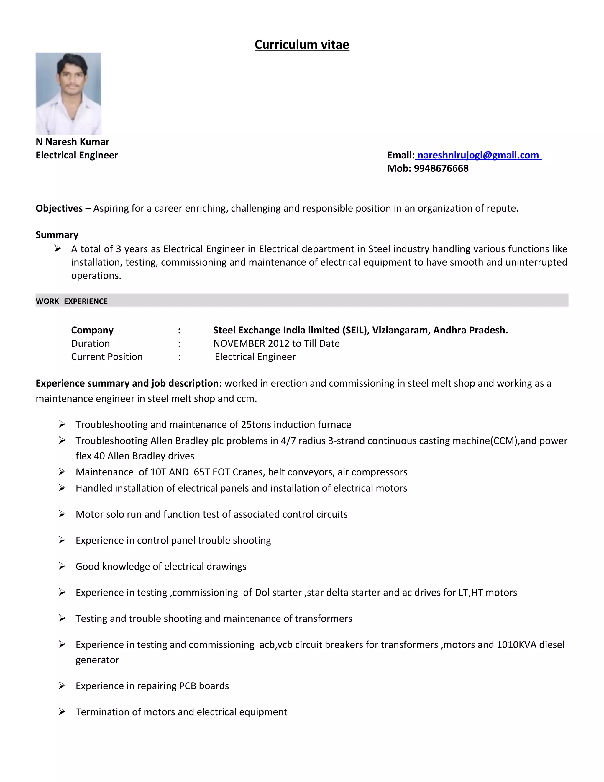 Naresh Resume | DOC