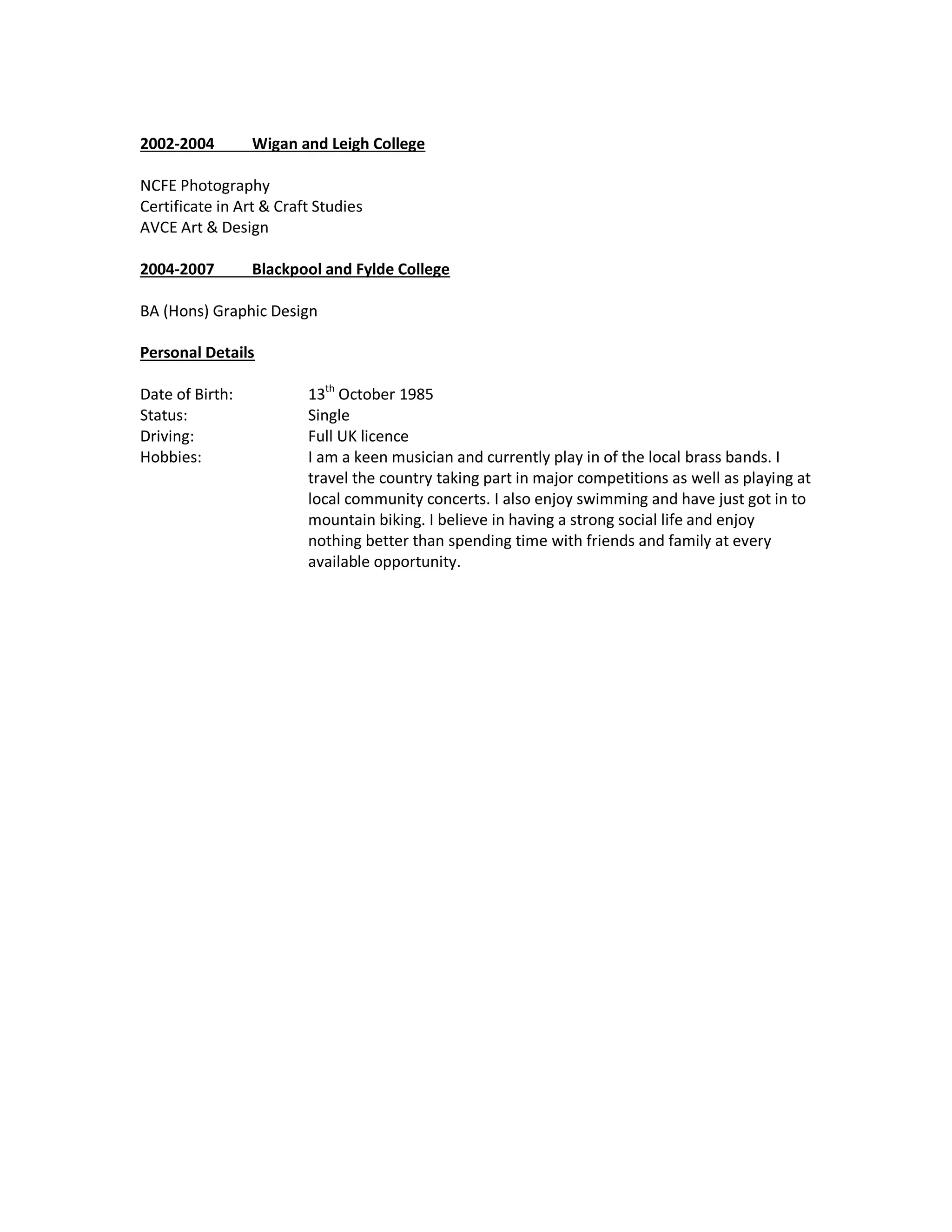 Adam Ratchford CV | PDF