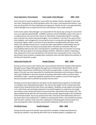 Adam Ratchford CV | PDF