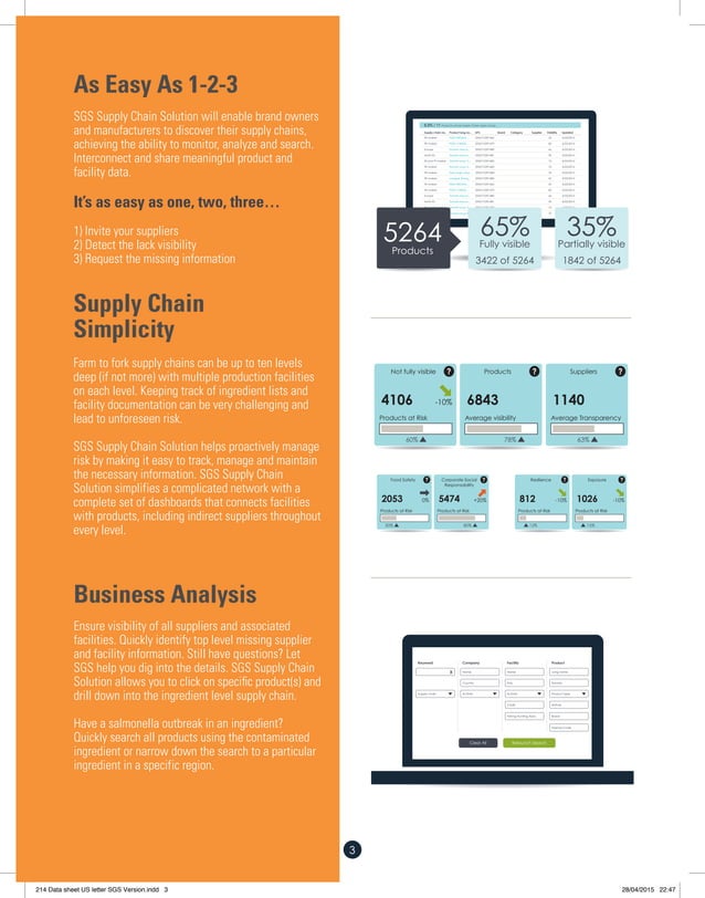 SGS Supply Chain Solution Data Sheet | PDF
