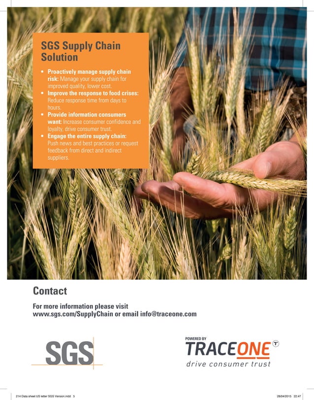 SGS Supply Chain Solution Data Sheet | PDF