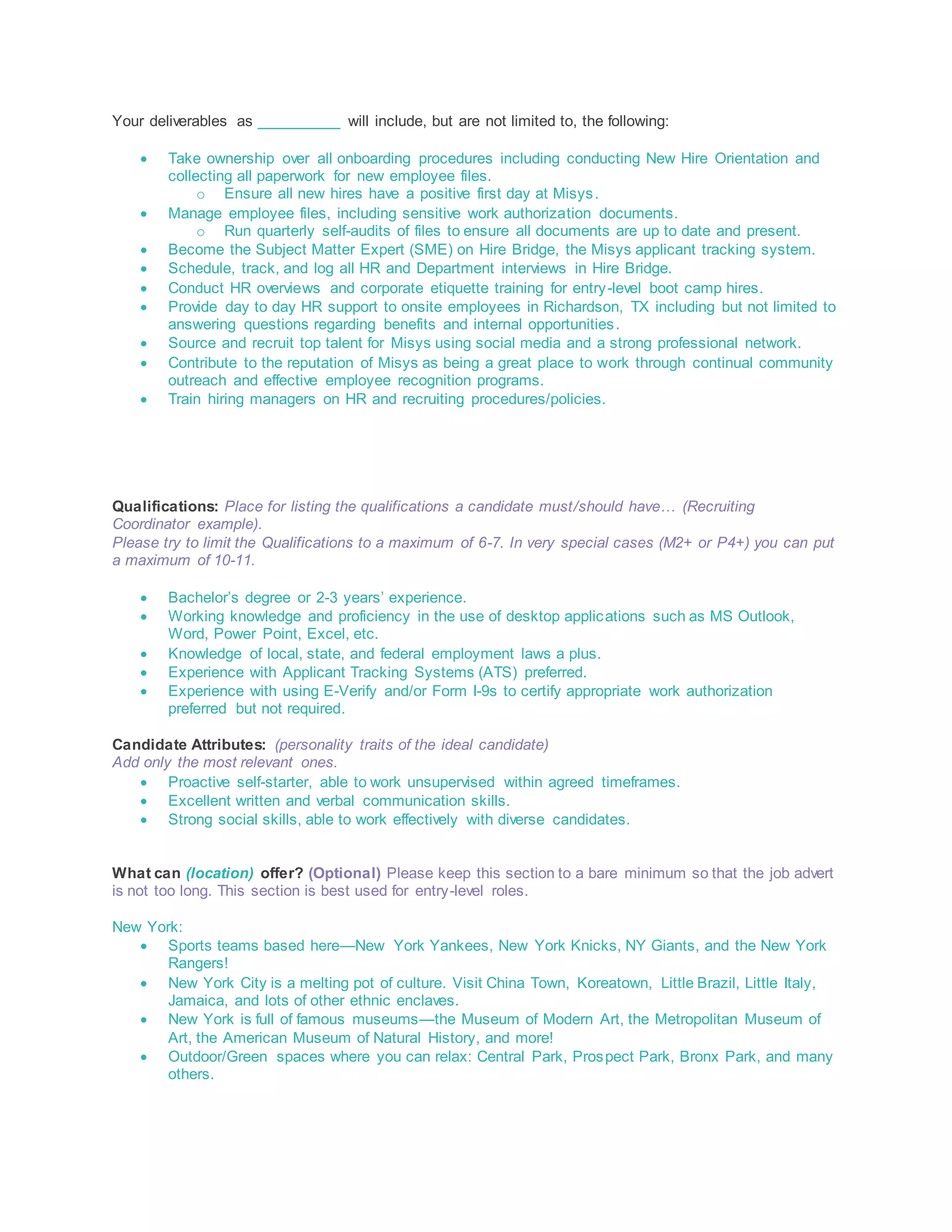 Job Advert template | PDF