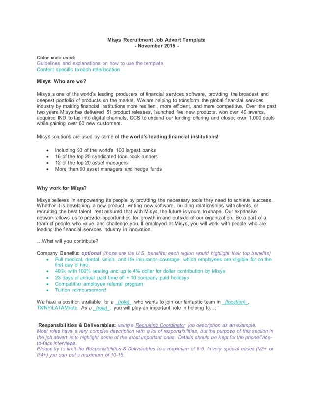 Job Advert template | PDF