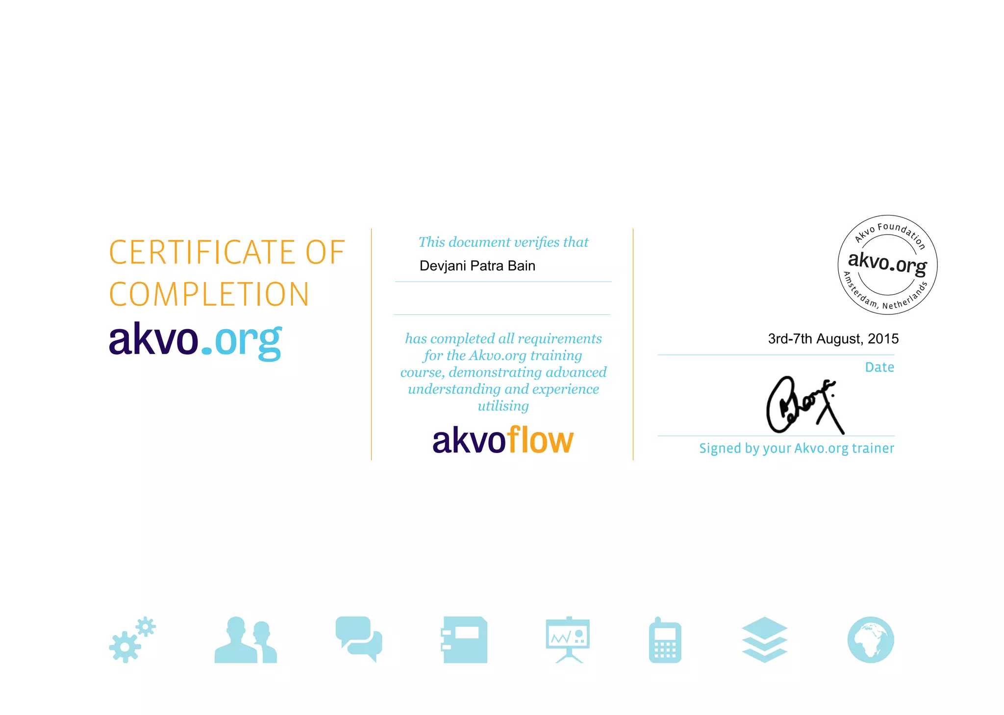 Certificate Akvo Flow | PDF
