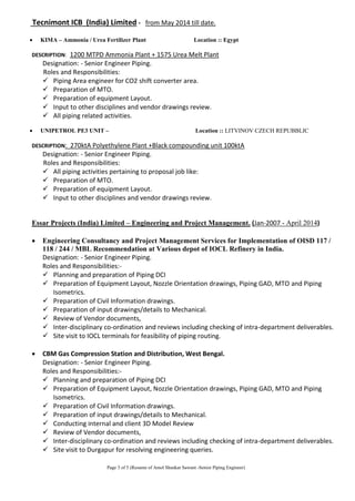 Amol Sawant (Piping Engineer with 10 years experience) docx | PDF