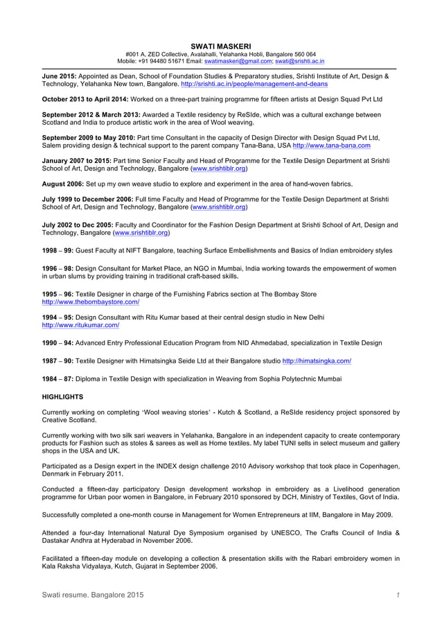 Swati Resume Pdf