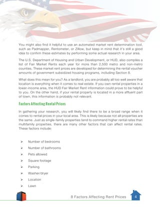 8 Factors Affecting Rent Prices | PDF